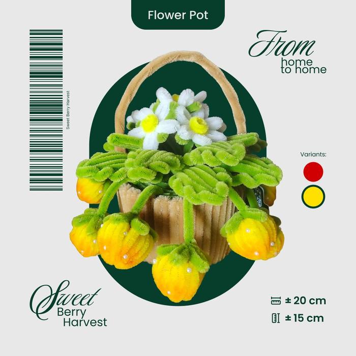 Promo Bunga Kawat Bulu Pot Keranjang Stroberi - Sweet Berry Harvest ...