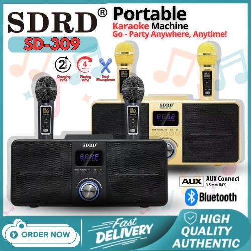 Promo SDRD SD-309 Wireless Mic Karaoke Dual Mikrofon Nirkabel Bluetooth ...