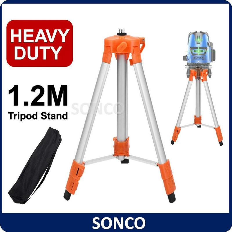1.2M Tripod Stand Laser Level Machine Adjustable Aluminium 360 ...
