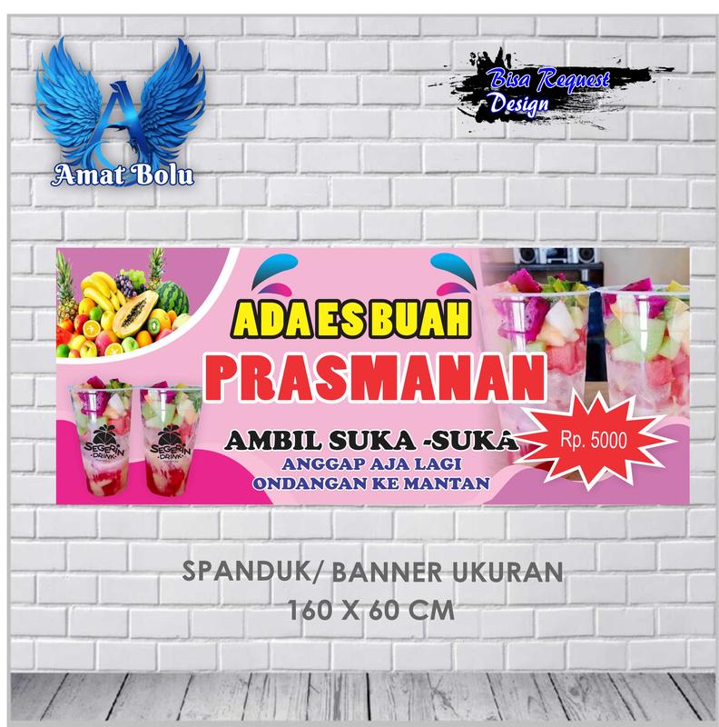 banner spanduk es ada es buah ambil suka suka ukuran 160x60 bisa - Shop ...