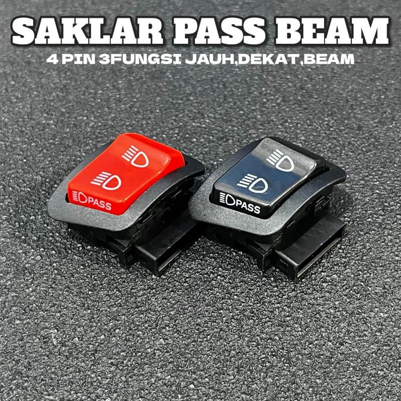SAKLAR PASS BEAM 4 PIN 3 FUNGSI JAUH DEKAT BEAM (PIW PIW) BEAT ESP POP ...