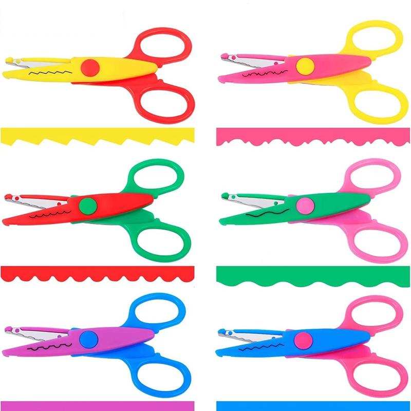 Safety Lace Cutting Paper Scissor DIY Gunting Lace Pattern Scissors ...