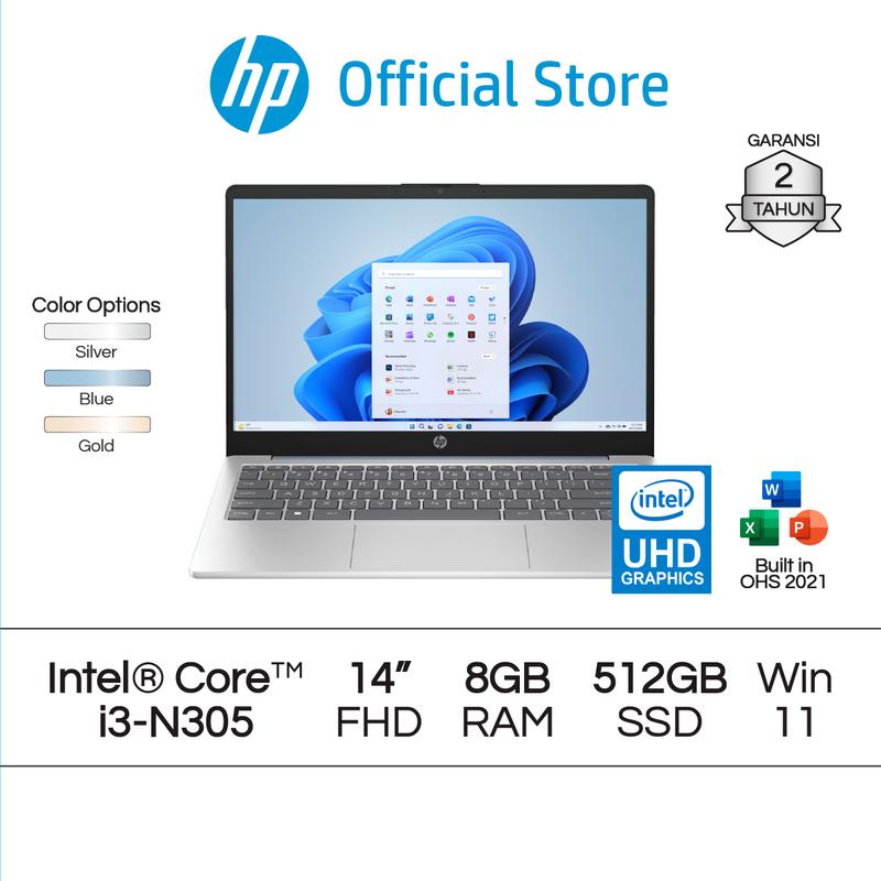 Laptop HP Intel Core i3 Gen 12 UHD 8GB / 4GB RAM 512GB SSD Blue - Shop ...