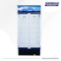 Promo Showcase Double Door Sanwoo SNW-635DD / Kulkas 2 pintu 5 rak ...