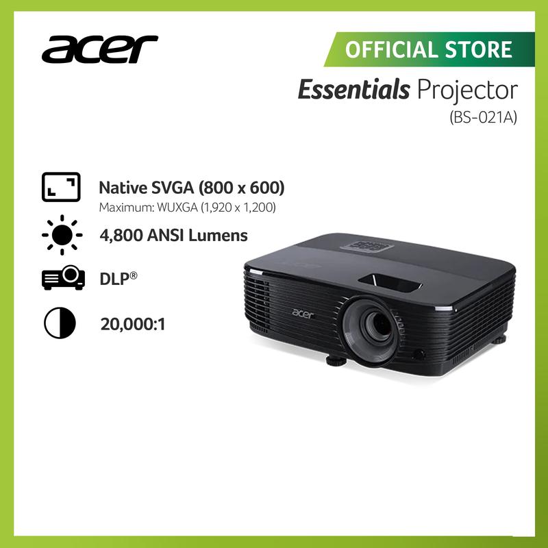 ACER PROJECTOR ESSENTIALS BS-021A SVGA 4800 ANSI LUMENS - Shop | Tokopedia