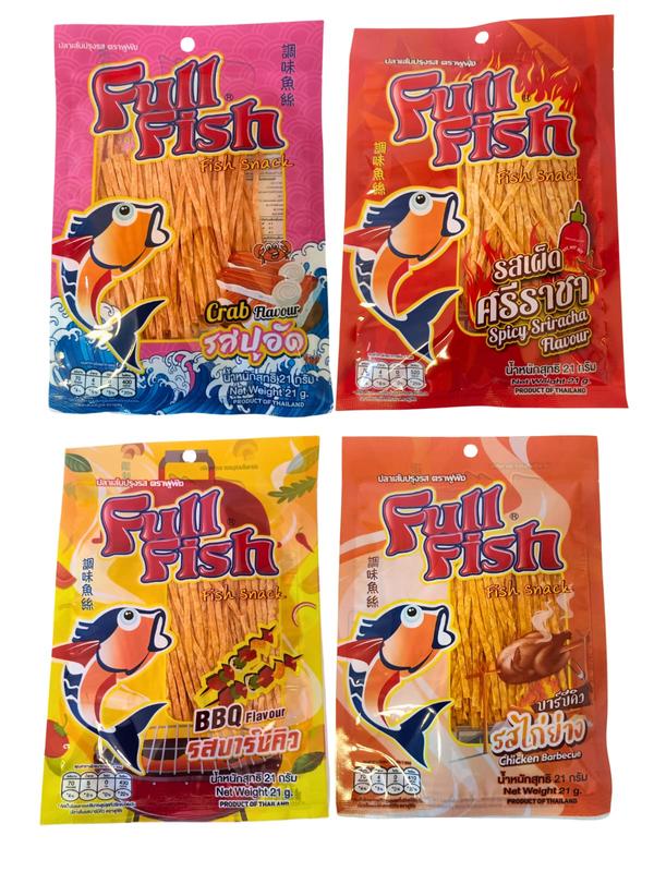 FULLFISH Snack Ikan Dried Fish Fillet Rasa Chicken BBQ Crab Spicy ...