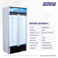 Promo Showcase Double Door Sanwoo SNW-635DD / Kulkas 2 pintu 5 rak ...