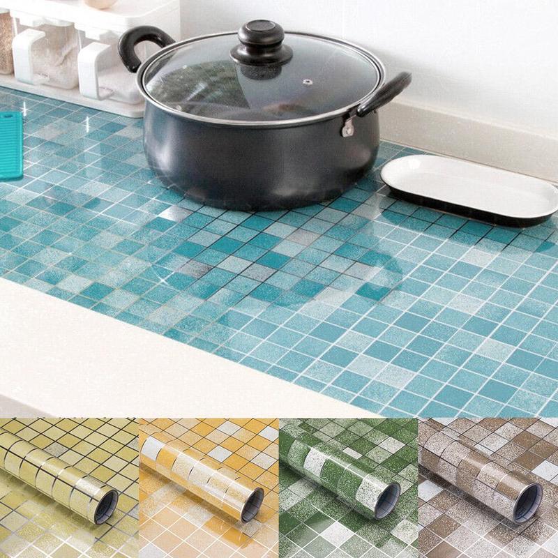 45x100cm Kitchen Waterproof Oil Proof Wall Sticker Fashion Heat ...