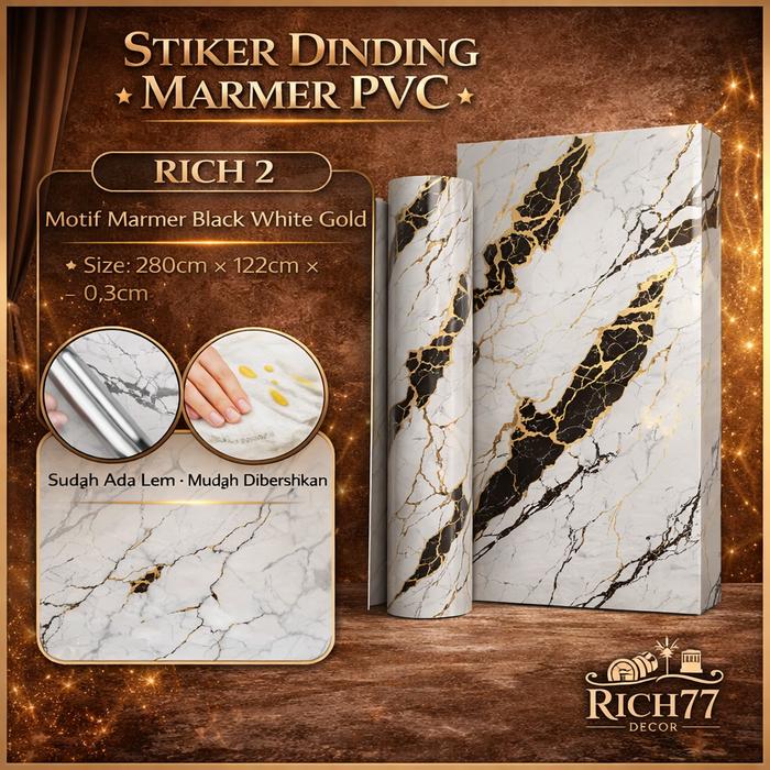 Jual Wallpaper Foam Stiker Dinding Marmer Pvc Sticker Dinding Motif ...