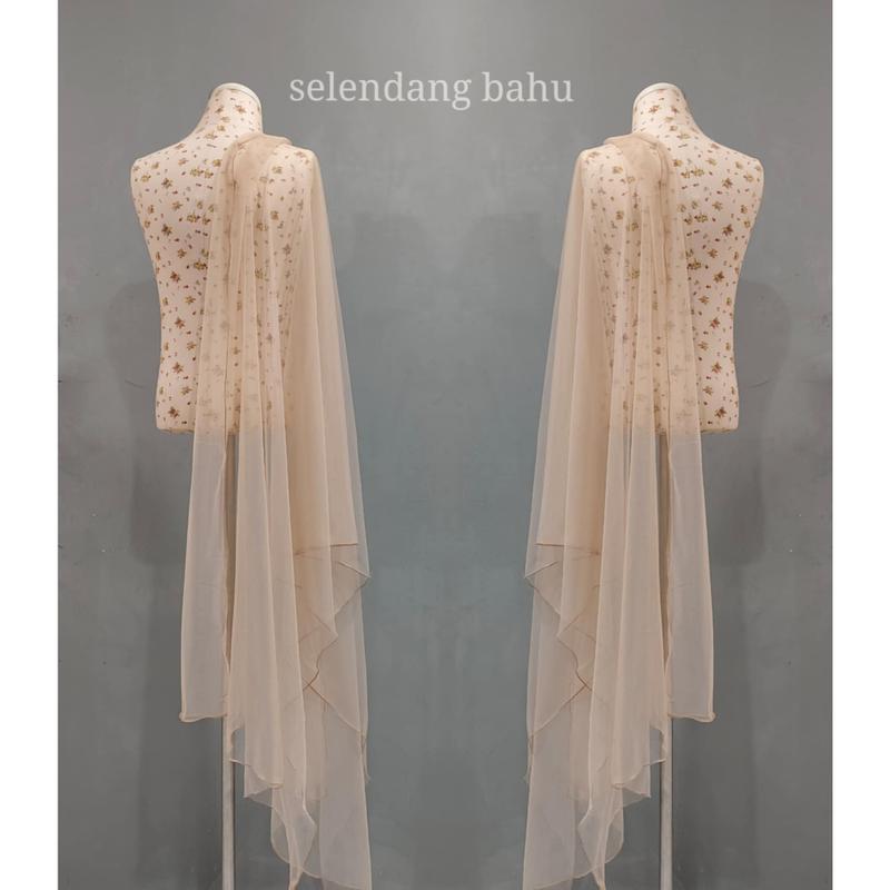 SELENDANG BAHU PANJANG 2METER dijahit tepi scallop - TikTok Shop Malaysia