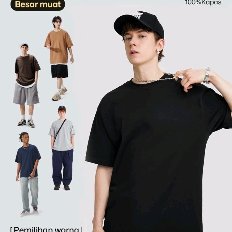 T-shirt Kaos Cotton Round Neck Plain Microfiber Cotton Combe - TikTok ...
