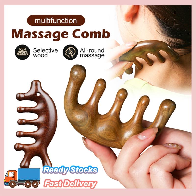 Scalp Meridian Green Sandalwood Massage Comb Men Women Head Massage ...