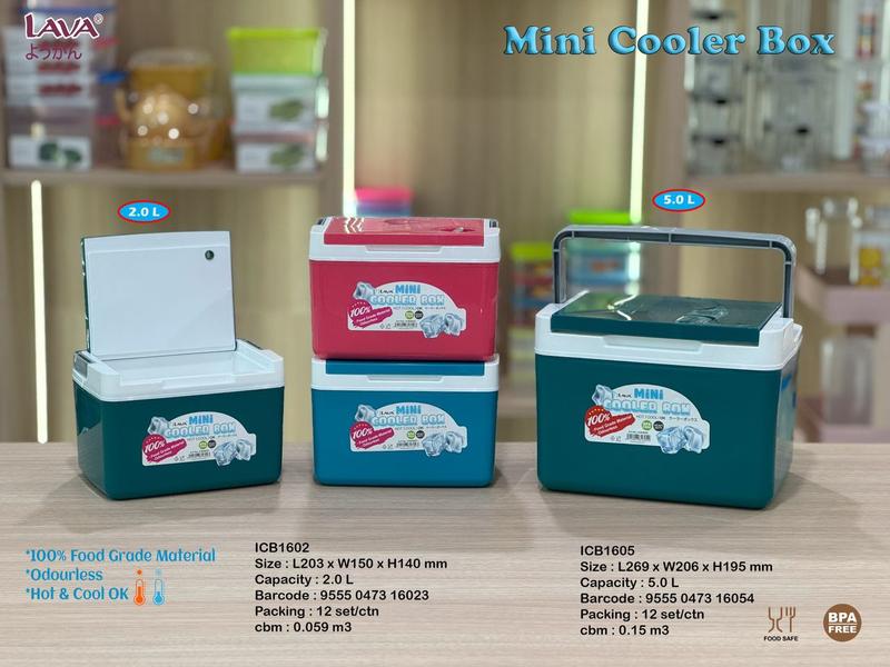 LAVA COOLER BOX 2L/5L ICE BOX MINI ICE BOX TONG AIS STORAGE CONTAINER ...