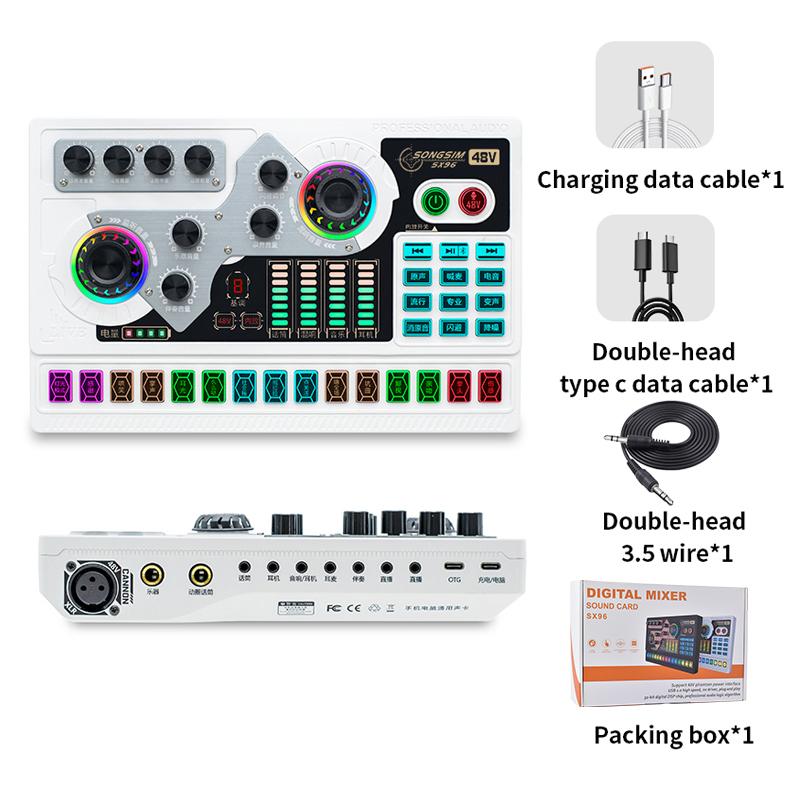 SX96 External USB Sound Card – Full Set for Live Streaming, Online ...