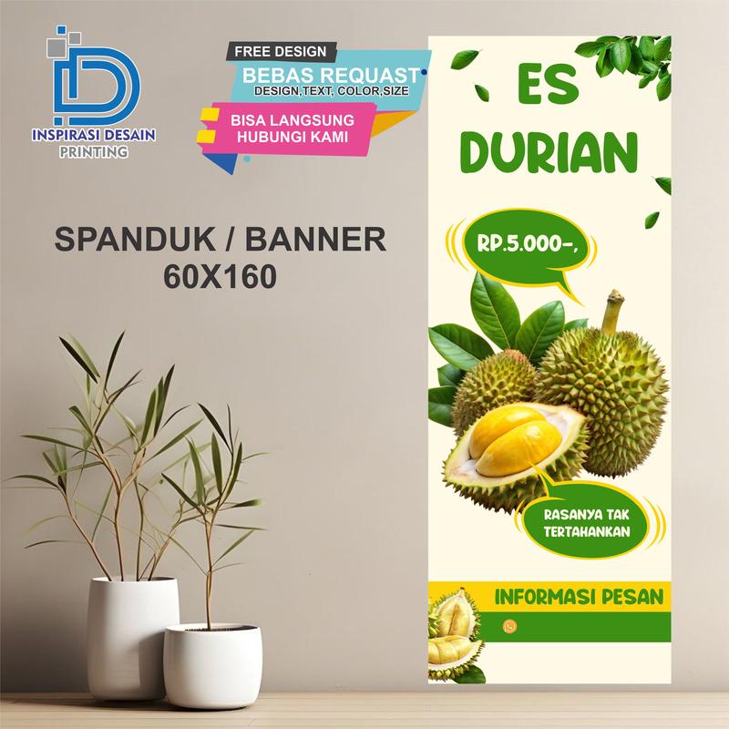 SPANDUK BANNER 60X160 ES DURIAN - Shop | Tokopedia
