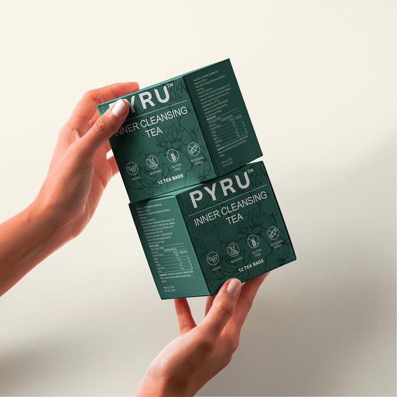 【PYRU】Plant-Based Organic Herbal Tea, 12 Sachets per Box, Two-Box ...