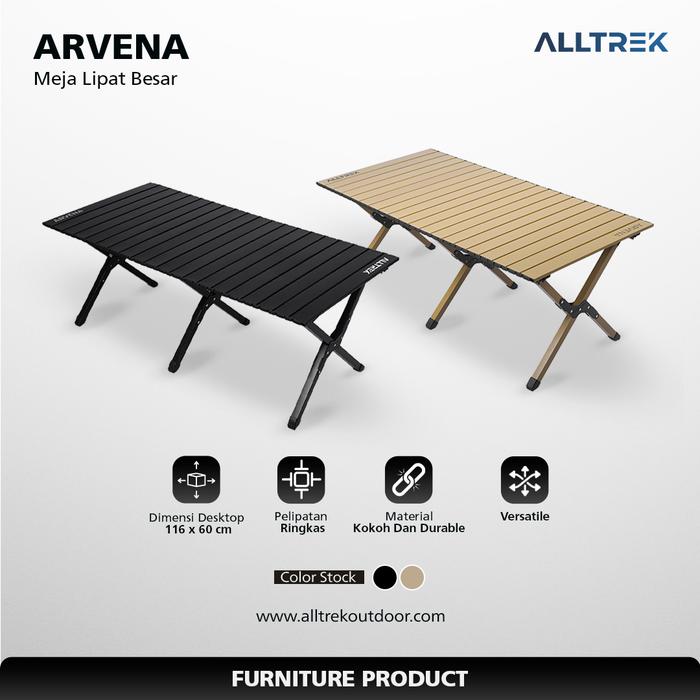 Promo ALLTREK Meja Lipat Camping ARVENA Folding Camping Table Picnic ...