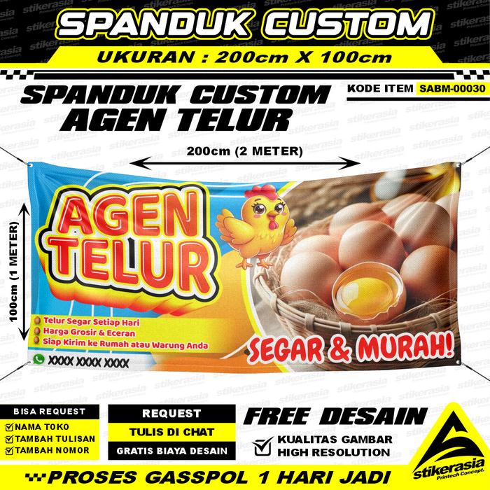 Promo Spanduk Agen Telur Custom Banner Jualan Grosir SpandukCustom ...