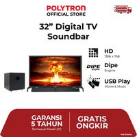 Promo LED TV POLYTRON 32 INCH SMART TV ANDROID GOOGLE TV SOUNBAR ...