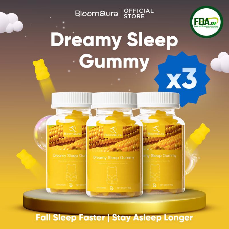BloomAura Dreamy Sleep Gummy Bottle of 3, 3mg Melatonion and - TikTok Shop Philippines