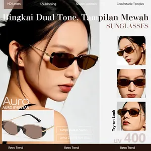 [TRENDING]Kacamata Hitam Cat Eye Sempit Old Money 2026 - Anti UV400 ...