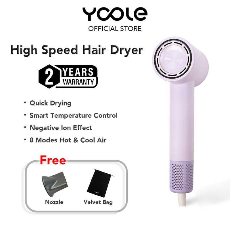 Yoole High-Speed Hair Dryer Quick Drying Blower Negative Ion - TikTok ...
