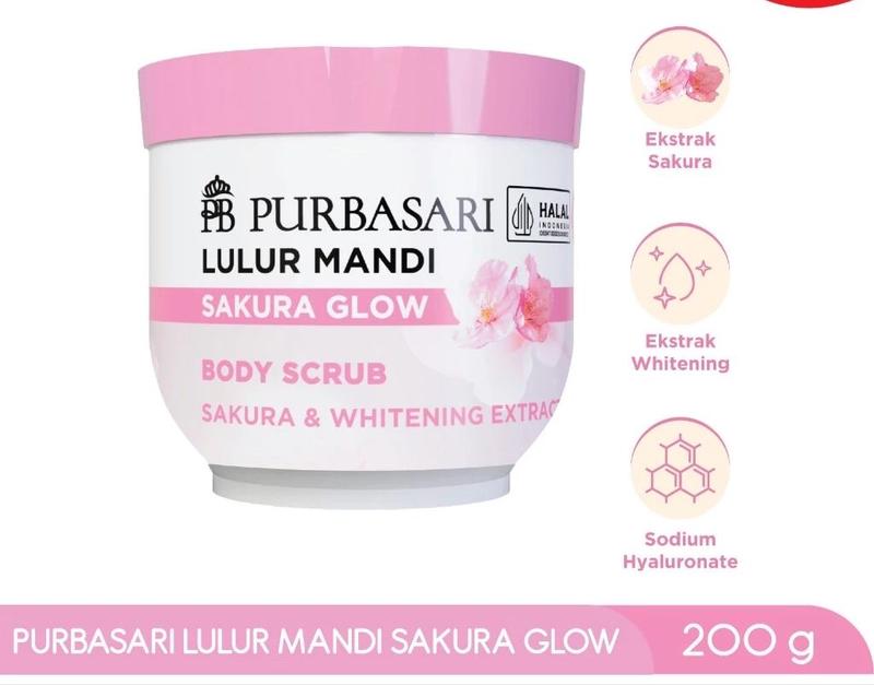 Purbasari Lulur Mandi Sakura Glow 200gr / Body Scrub - Mencerahkan ...