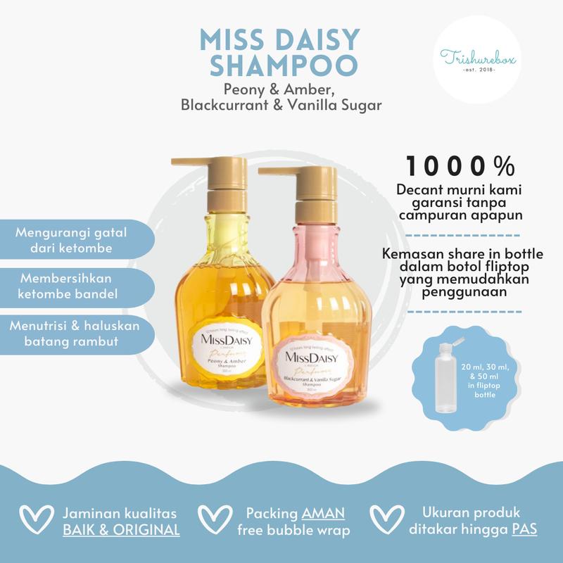 Miss Daisy Shampoo Travel Size Peony & Amber Blackcurrant & Vanilla ...