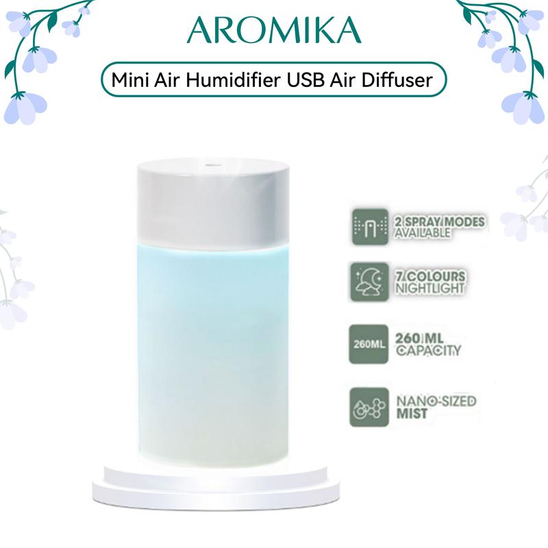 Mini Air Humidifier USB Air Diffuser Mist Purifier 260ml Humidifer ...
