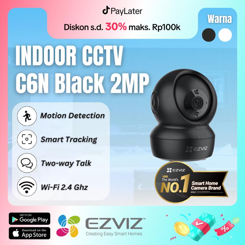 Ezviz C6N 2MP Black Smart Home Wifi IP Camera CCTV Indoor 1080p - Shop ...