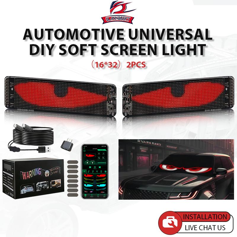 Lampu Skrin LED Kereta, Pek 2pcs, Berbilang bahasa, Panel Piksel ...