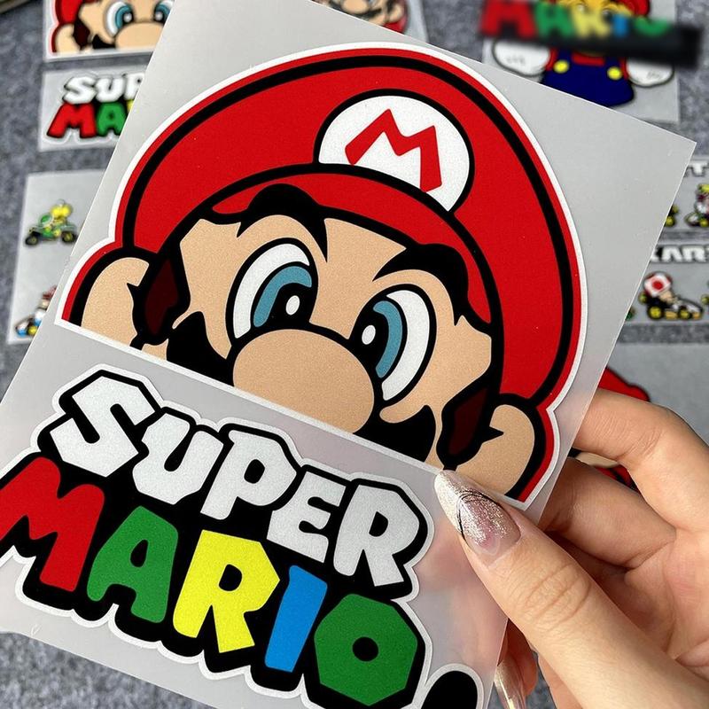 Super Mario Cute Cartoon Decorative vinyl Reflective motorcycle ...