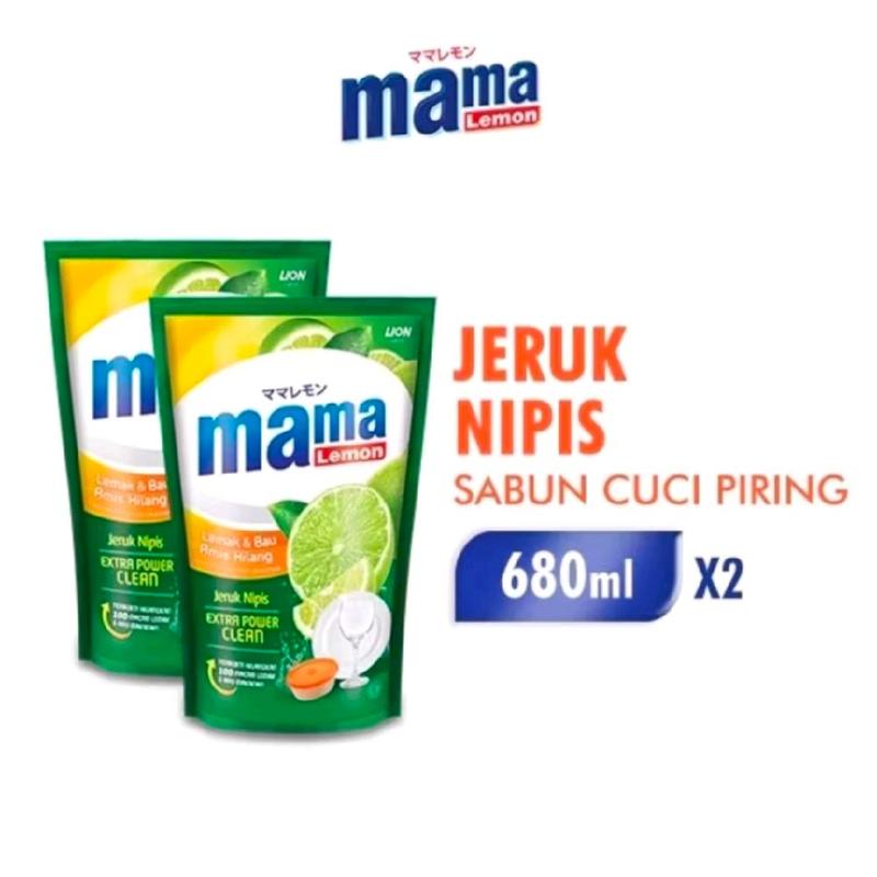 (PAKET ISI 2) MAMA LEMON/LIME SABUN PENCUCI PIRING 680ML x 2 - Shop | Tokopedia