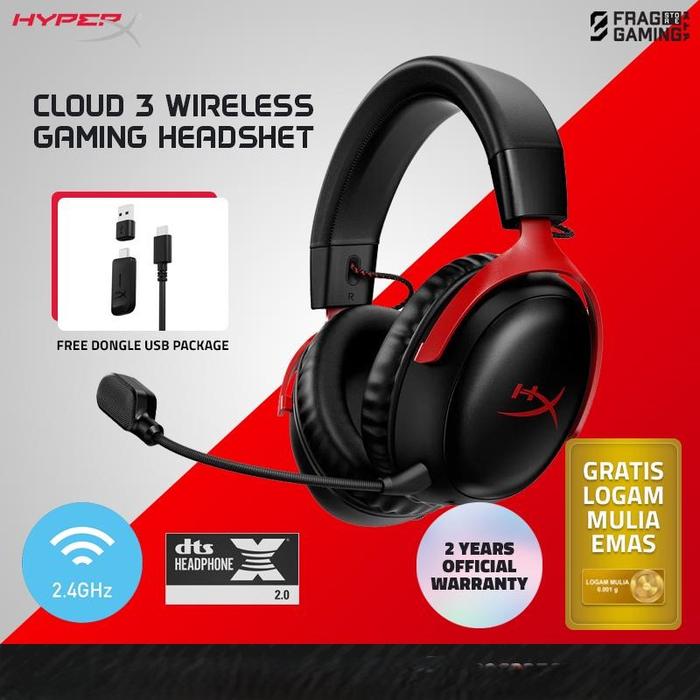 Jual Hyperx Cloud 3 Wireless Cloud III Wireless Gaming Headset Cloud3 ...