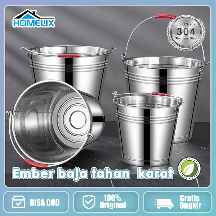 Jual Ember stainless steel rumah tangga ember portabel ember komersial ...