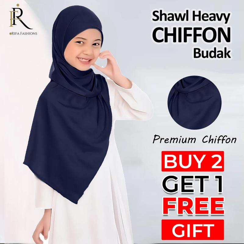 Shawl Heavy Chiffon Kids / Tudung Budak / premium ( BUY 2 GE - TikTok ...