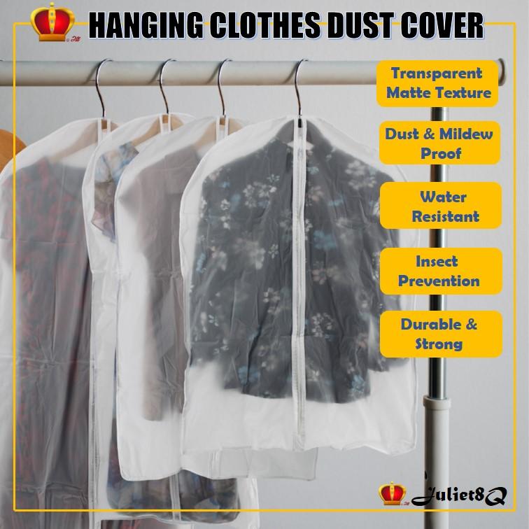 QB Clothes Dust Cover Half Clear Dress Suit Covers Garment Protection ...