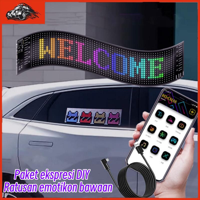 [gaode] LED strip mobil Moving Tampilan Layar Lampu Fleksibe - Shop ...