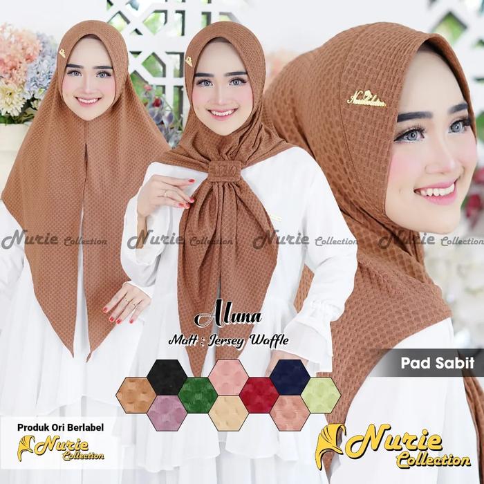 Promo {Nurie Collection} ALUNA HIJAB INSTAN PET JERSEY WAFFLE.free ...
