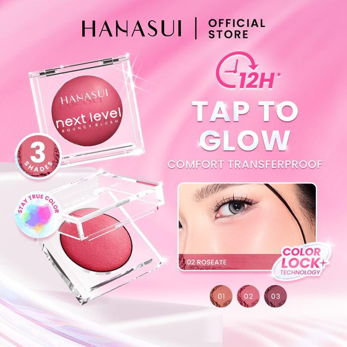 Hanasui Next Level Bouncy Blush - Super Bouncy Blush Long Lasting ...