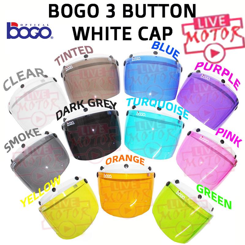 BOGO BG05 Visor 3 Button White Cap Original - TikTok Shop Malaysia