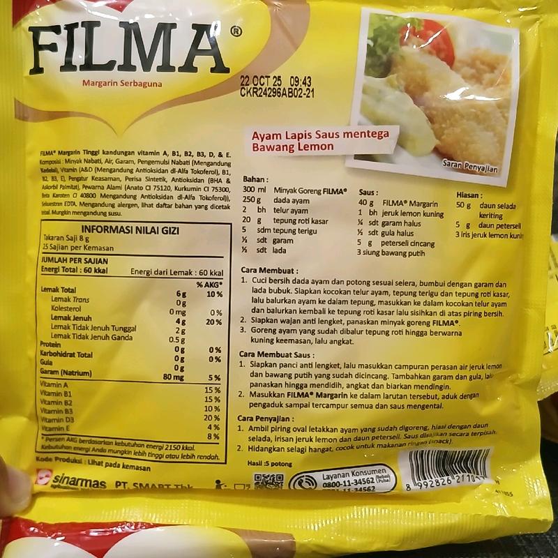 Filma 1 pcs /margarin serbaguna/pengganti minyak goreng - Shop | Tokopedia