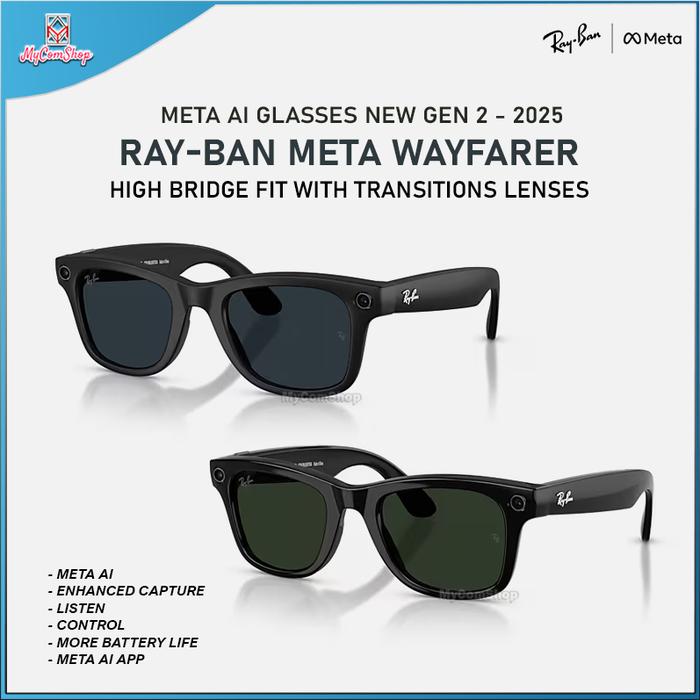 Jual RAY-BAN META WAYFARER AI SUNGLASSES GEN 2 HIGH BRIDGE FIT WITH ...