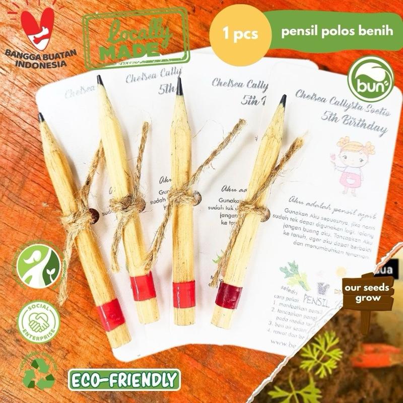 SOUVENIR PENSIL 2B kayu polos BISA NUMBUHIN SAYURAN BUNGA - Shop ...