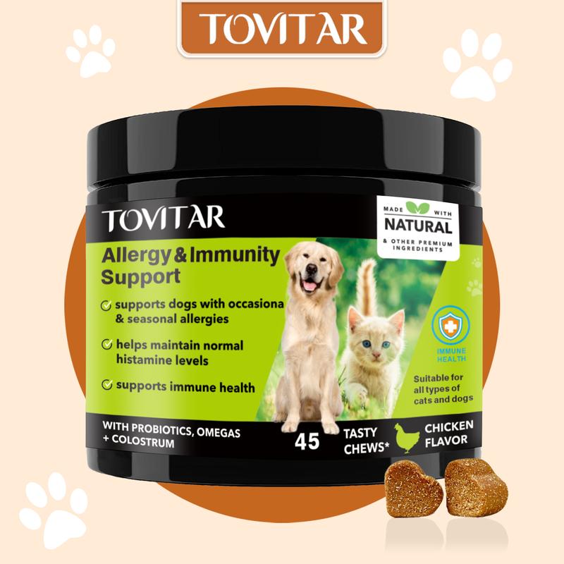 Tovitar Allergy Immunity Chews cats and dogs to boost the immune ...