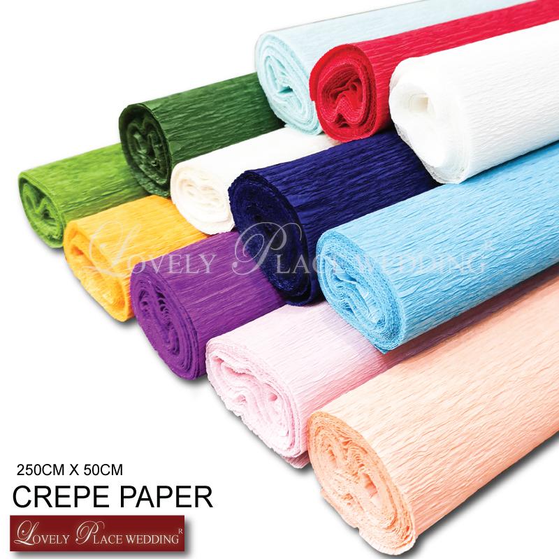 50cm x 250cm Crepe Paper Roll flower wrapping / Color crepe paper ...