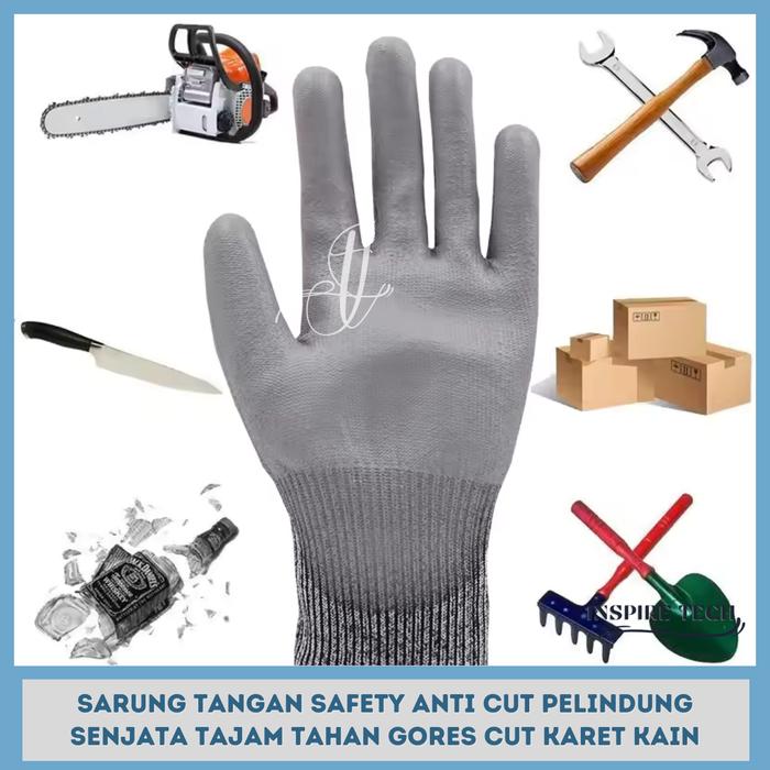 Promo Sarung Tangan Safety Anti Cut Pelindung Tahan Gores Cut / Sarung ...