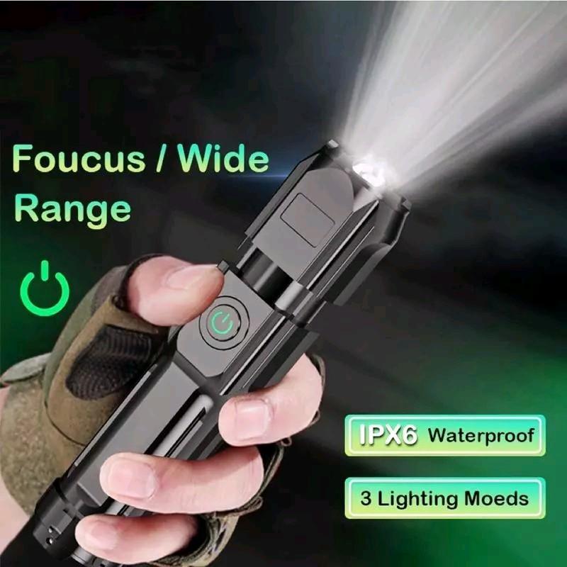 Senter SWAT Mini Fokus Zoom F15T LED Super Terang 36W Cahaya Putih ...