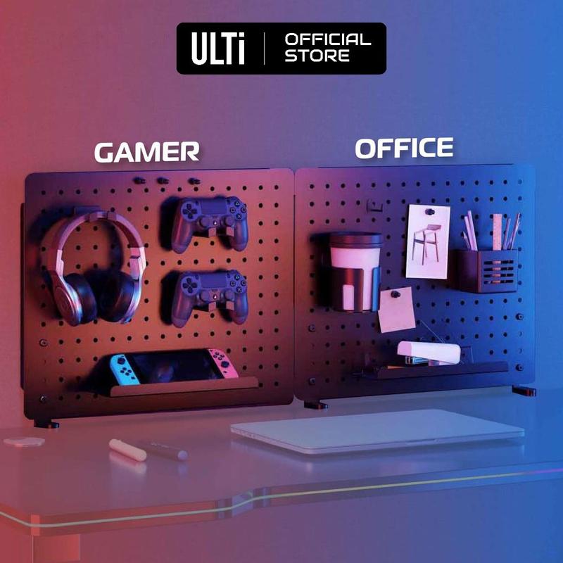 ULTi Pegboard Panel & Accessories Bundle - Desk Organizer | No Drill ...