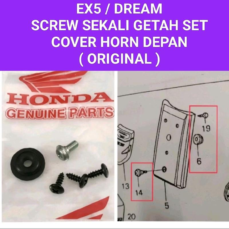 (ORIGINAL) SCREW SET SEKALI GETAH COVER HORN DEPAN- EX5/DREA - TikTok ...